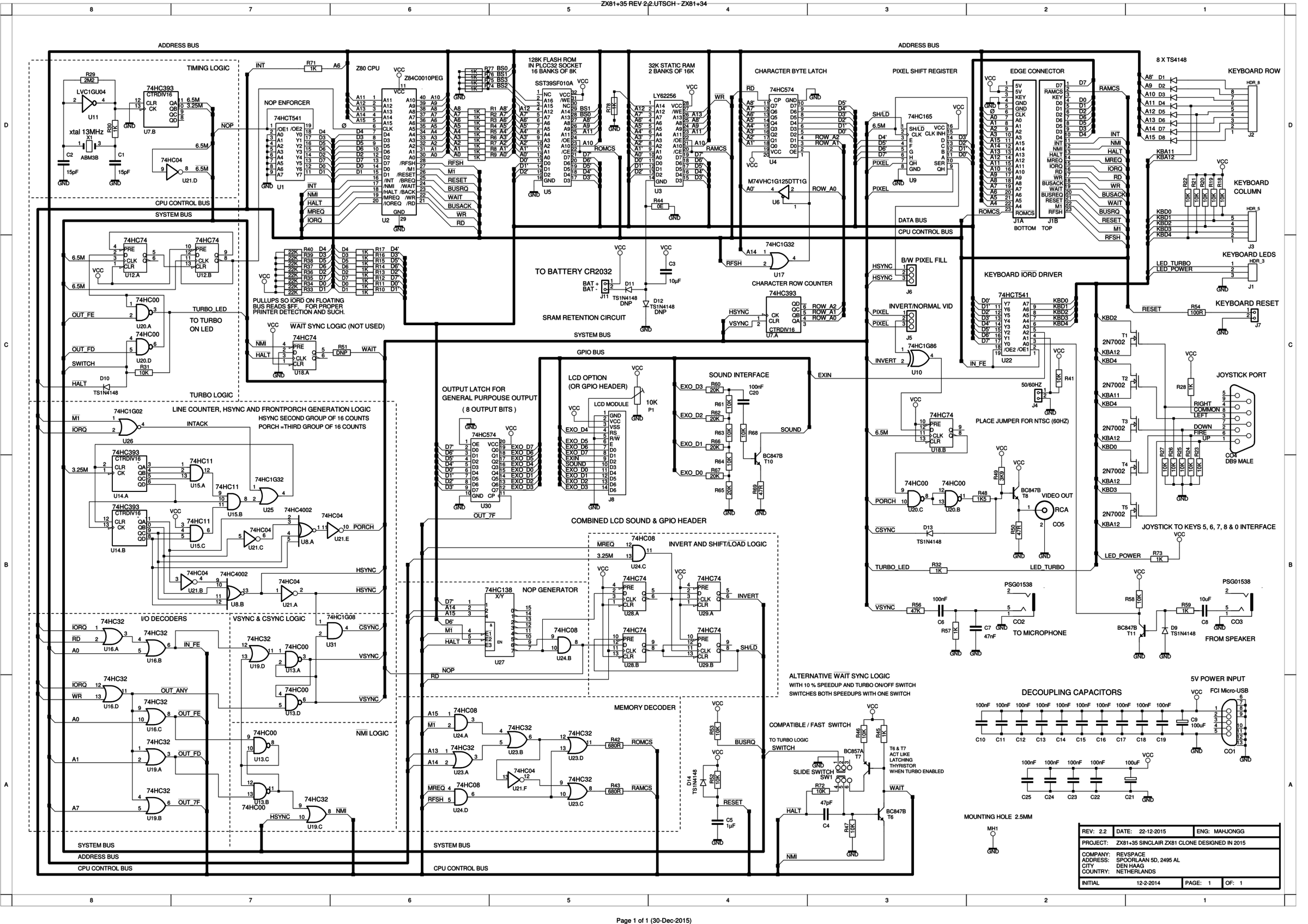 ZX81PLUS35 ZX81 clone - RevSpace